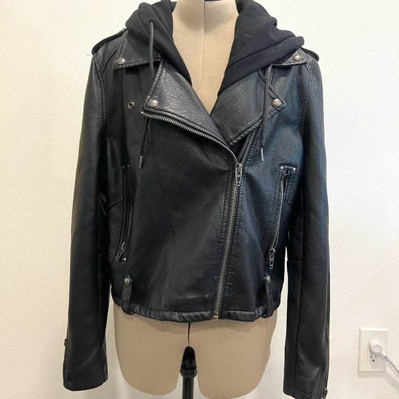 Blank NYC | Jackets & Coats | Blank Nyc Faux Black Leather Moto Jacket ...